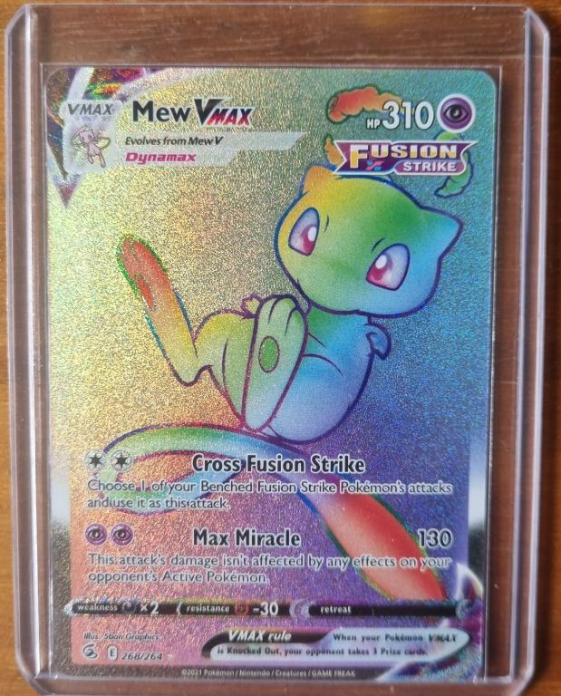 Pokemon TCG OCG Sword & Shield Fusion Strike (2021) Rainbow Mew Vmax ...