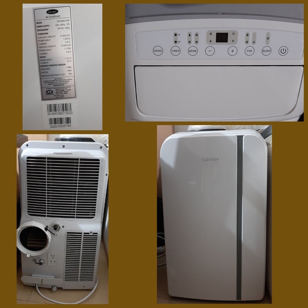 PORTABLE AIRCON (CARRIER) 1.5HP, TV & Home Appliances, Air Conditioning ...
