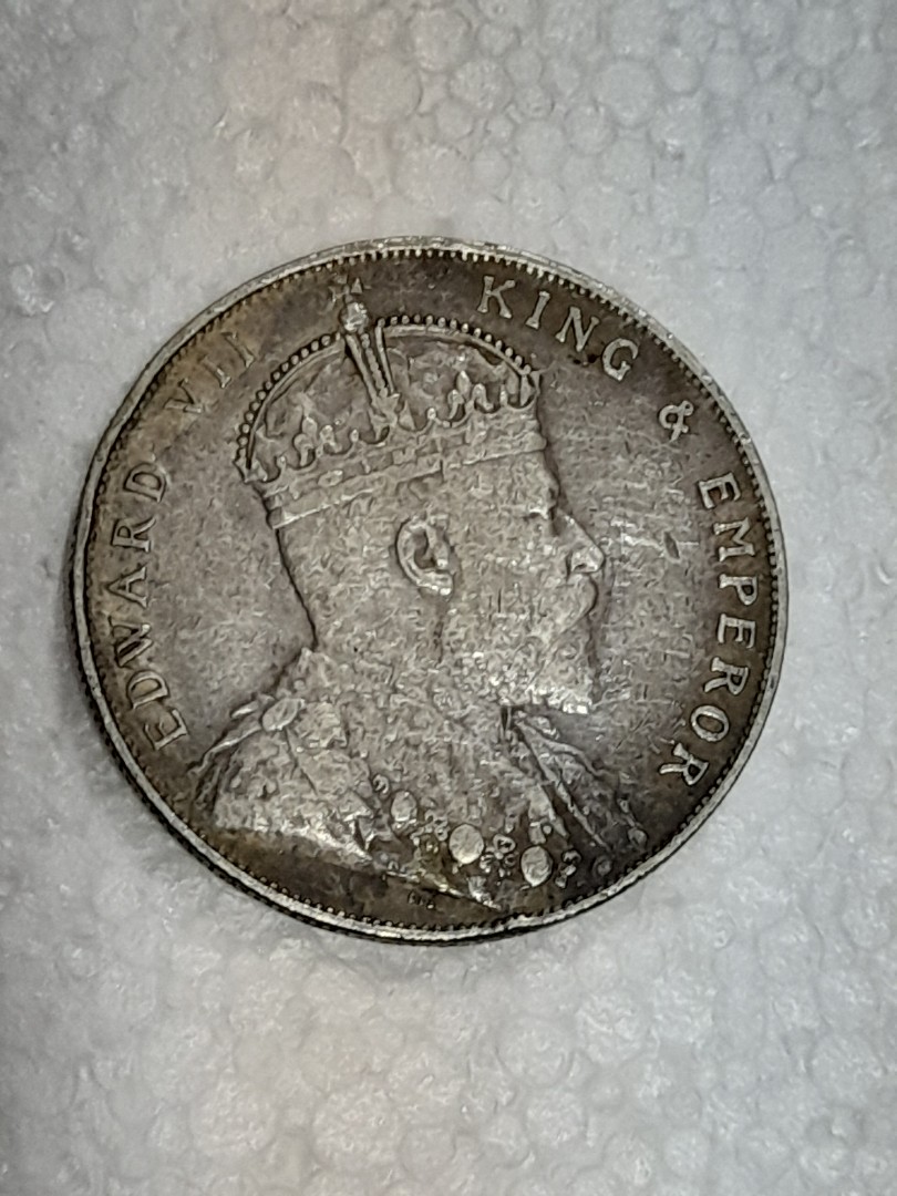 Straits Settlements King Edward VII One Dollar Silver Coin 1908, Hobbies & Toys, Memorabilia ...