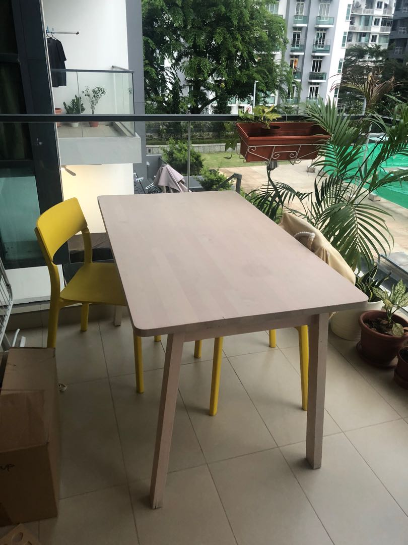 Table white birch, Furniture & Home Living, Furniture, Tables & Sets on ...