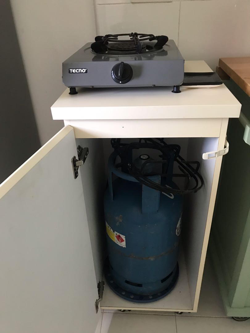 Techno single portable stove with customized cabinet for gas tank ...