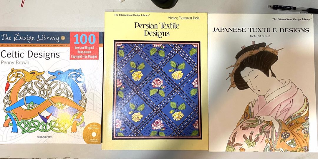 Textile designs Book set of 3, Hobbies & Toys, Books & Magazines ...