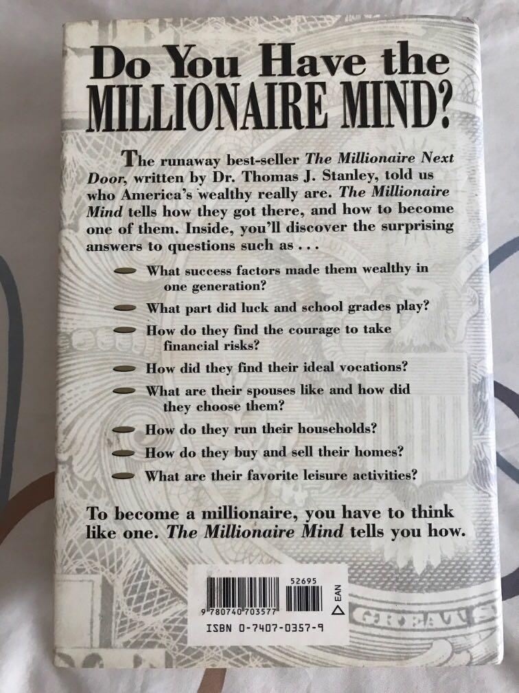 The Millionaire Mind by Thomas J Stanley PhD, Hobbies & Toys, Books ...