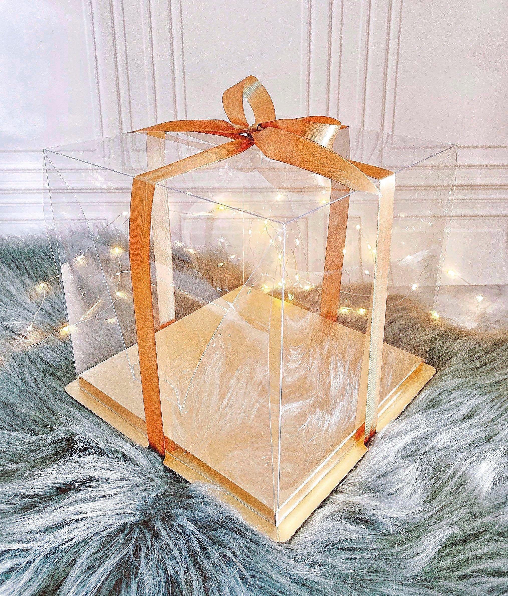 Transparent cake box, transparent clear square cake box for number cake ...