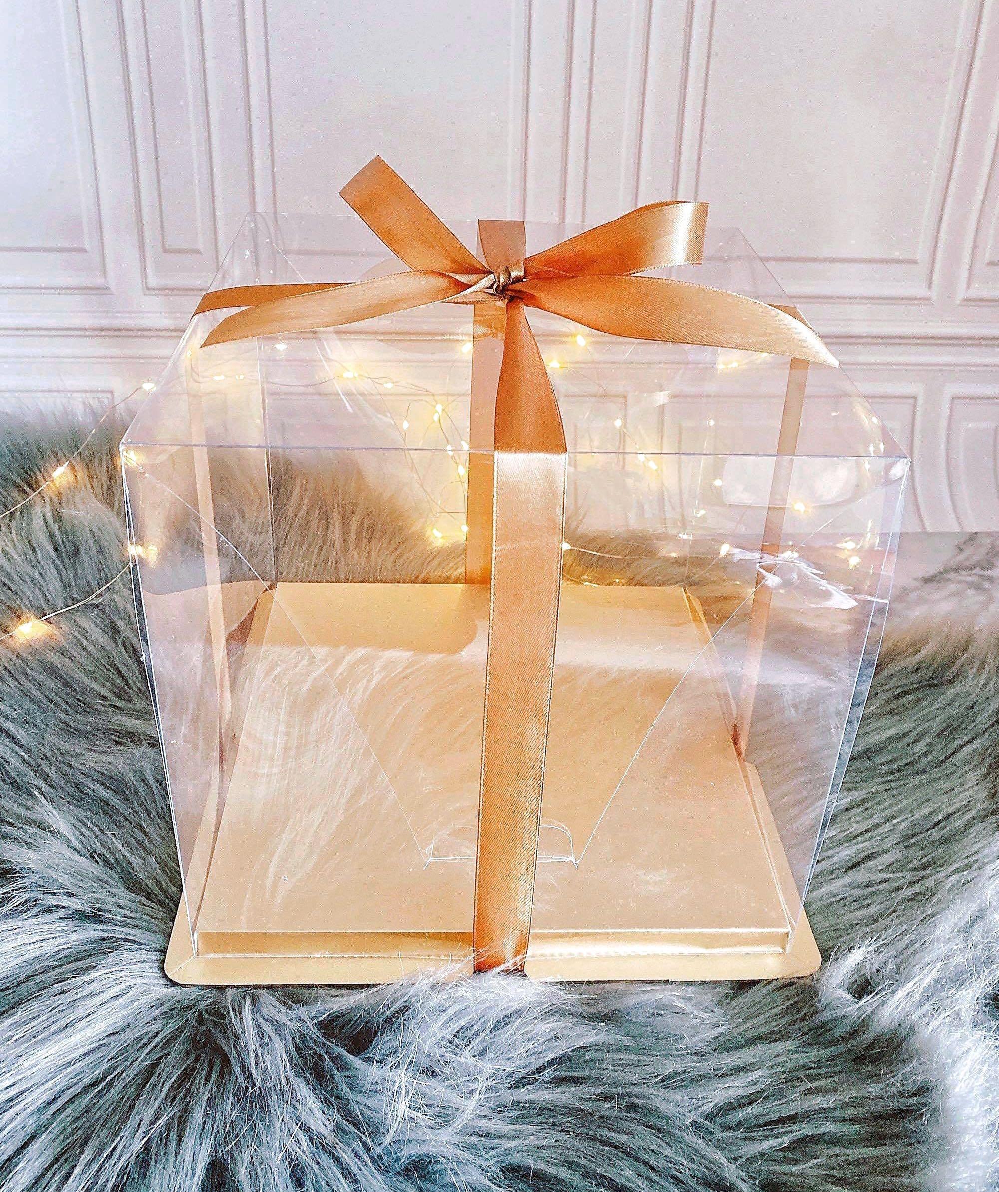 Transparent cake box, transparent clear square cake box for number cake ...
