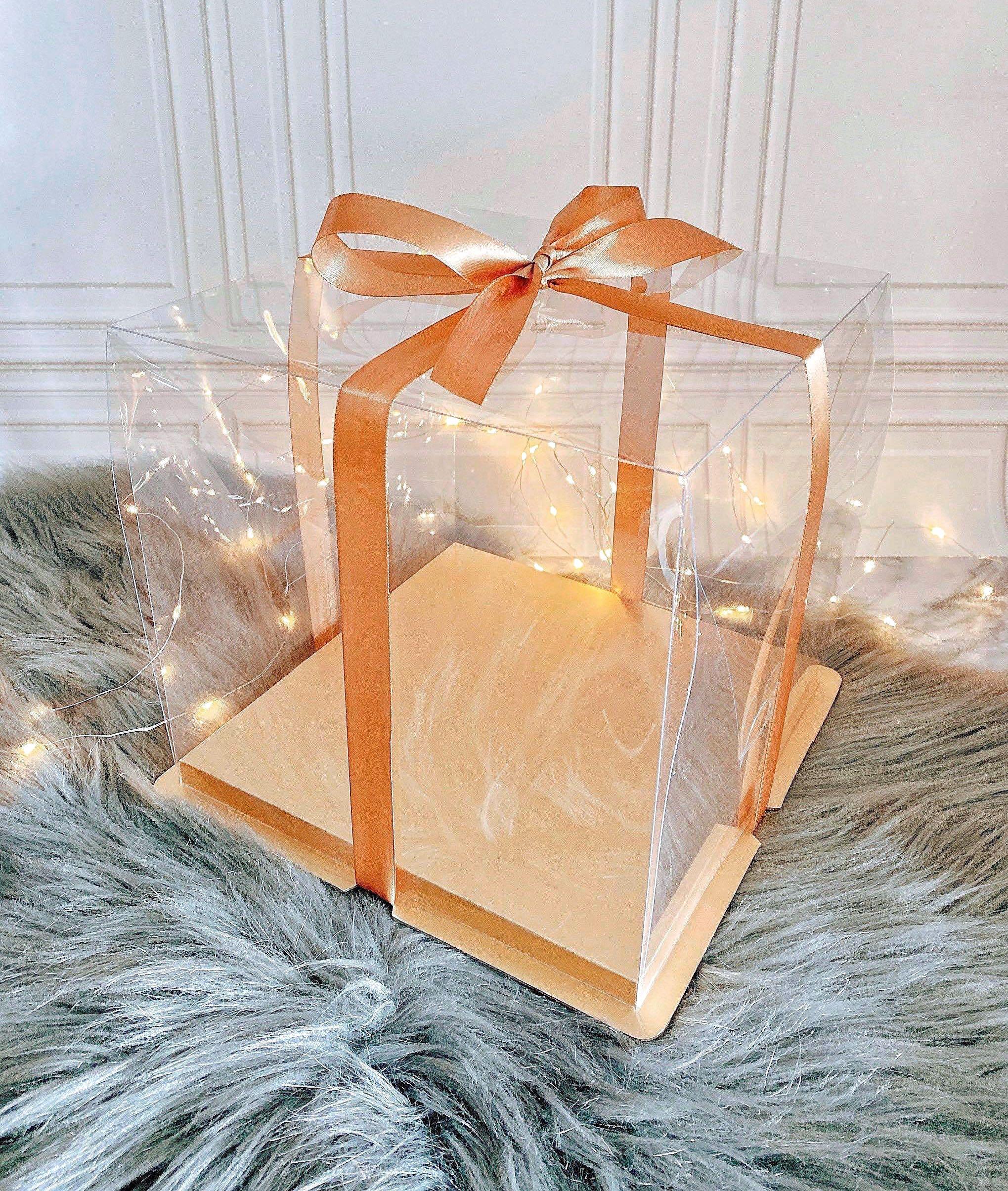 Transparent cake box, transparent clear square cake box for number cake ...