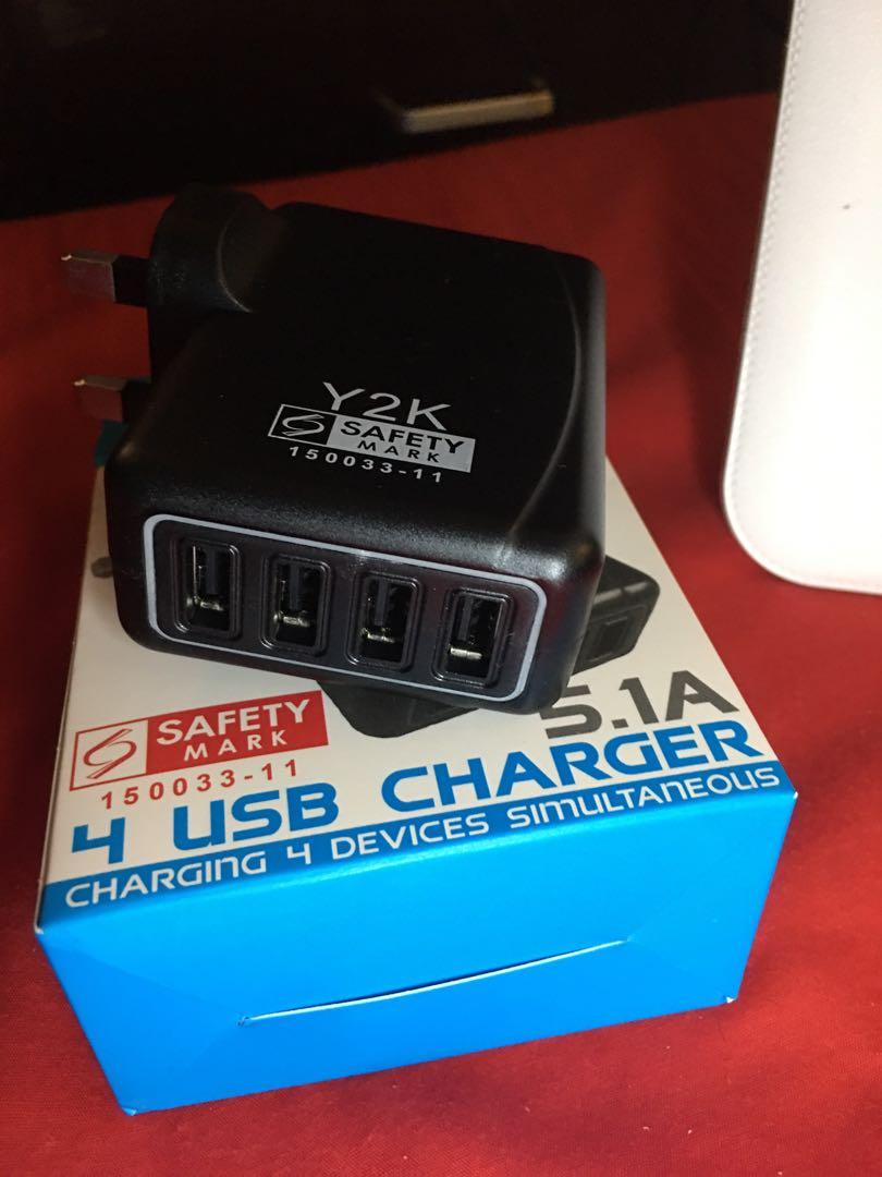 USB 5.1A Charger (Safety Mark) - 4 output, Mobile Phones & Gadgets ...