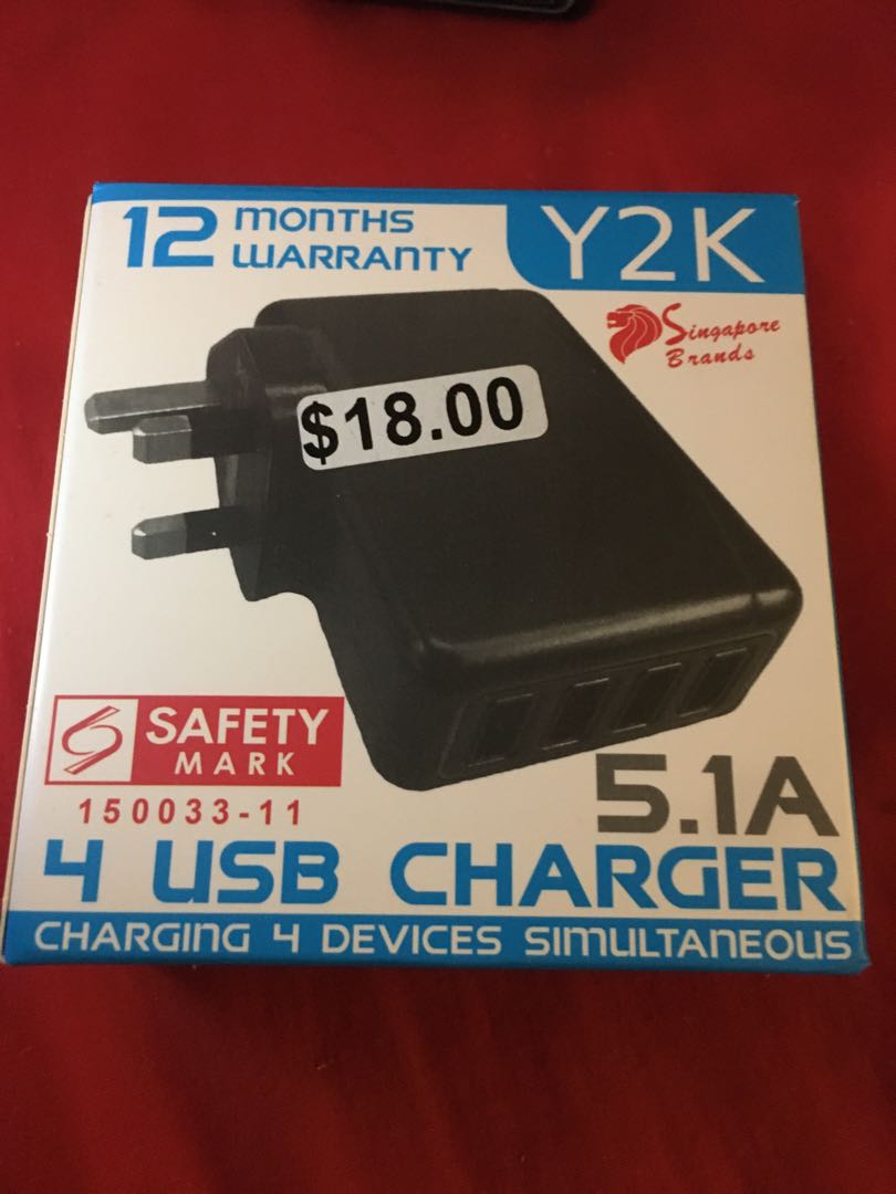 USB 5.1A Charger (Safety Mark) - 4 output, Mobile Phones & Gadgets ...