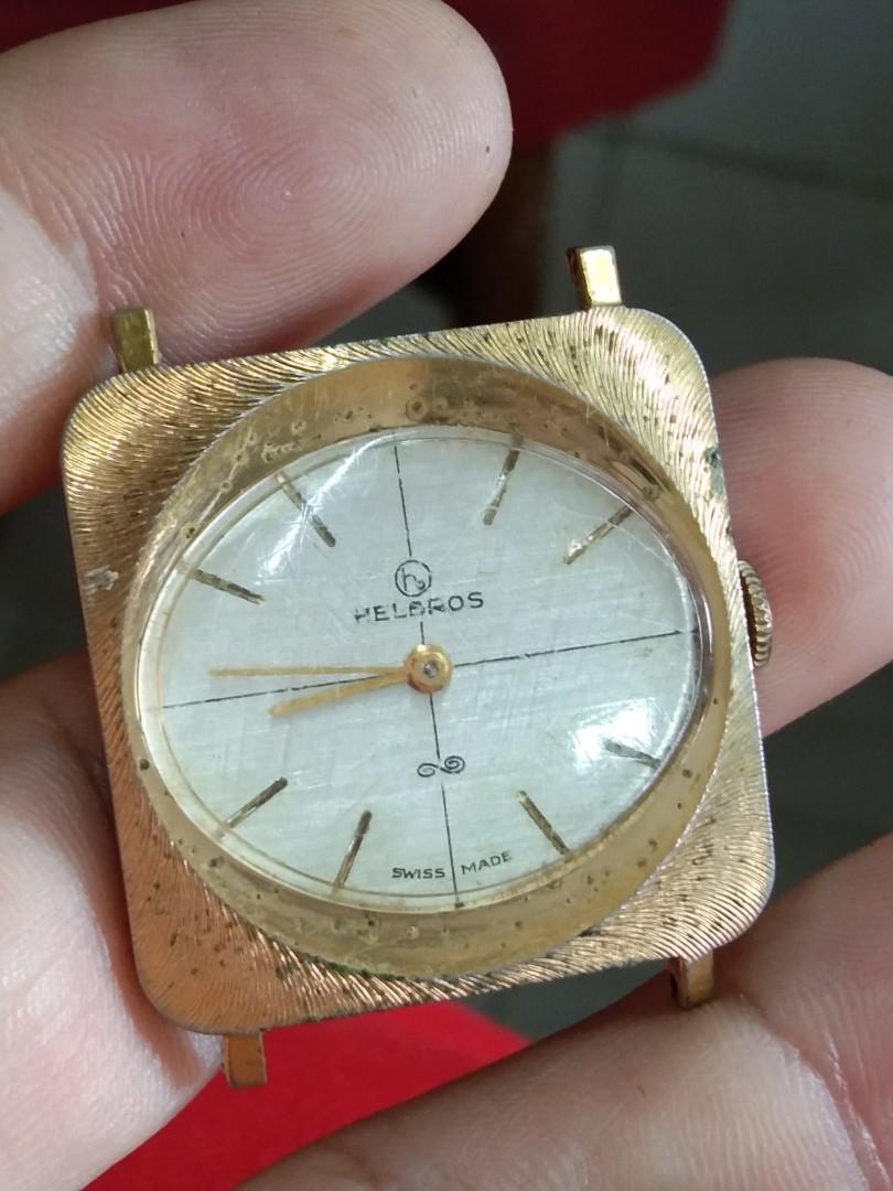 Vintage Helbros art deco watch gold filled watch, Men's Fashion ...