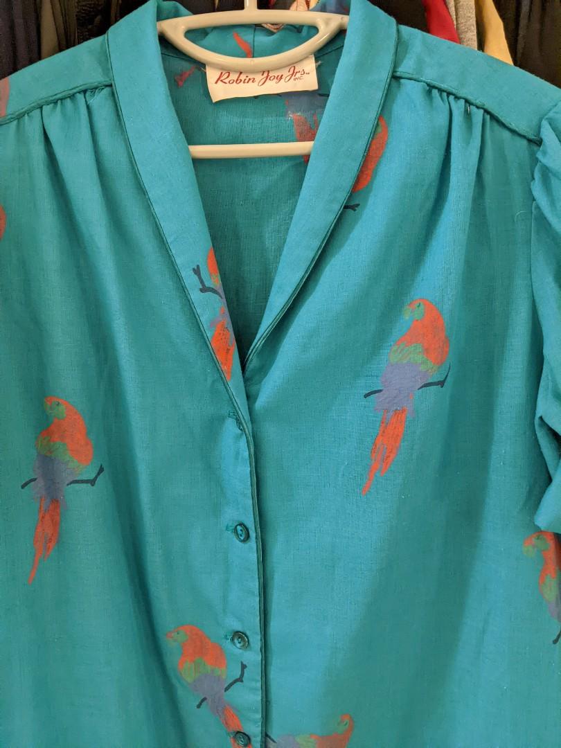 Vintage parrot pattern dress, Women's Fashion, Dresses & Sets, Dresses ...