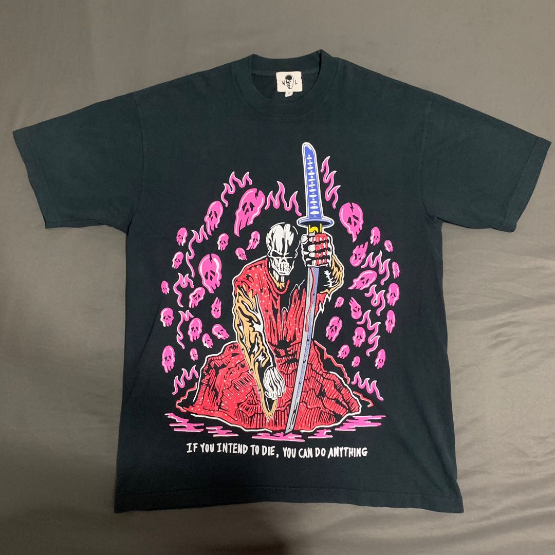 Warren Lotus samurai skeleton black tee, Men's Fashion, Tops & Sets ...