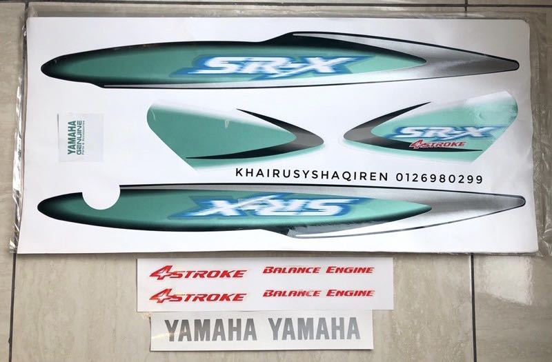 Yamaha SRX Original Bodyset Sticker Green NEW, Auto Accessories on ...