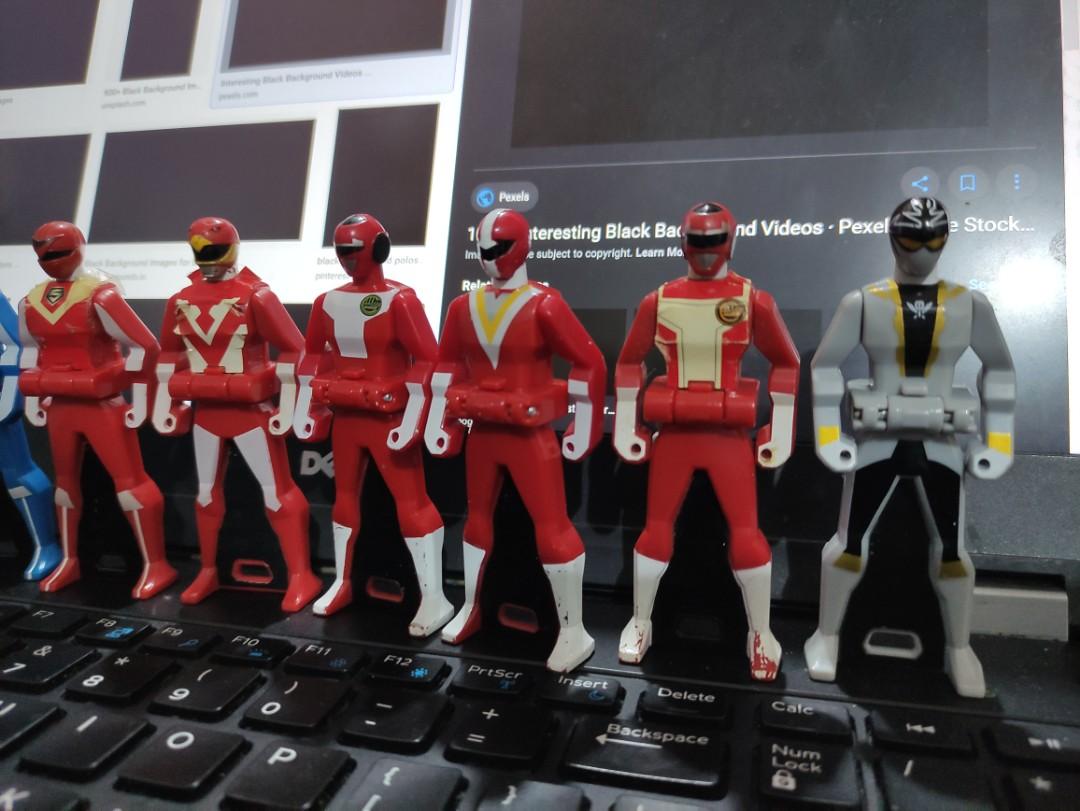 7pcs Gokaiger Sentai Ranger Keys Figure Set (maskman,jetman,turboranger ...
