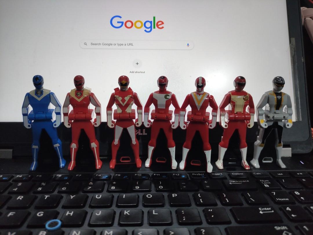 7pcs Gokaiger Sentai Ranger Keys Figure Set (maskman,jetman,turboranger ...