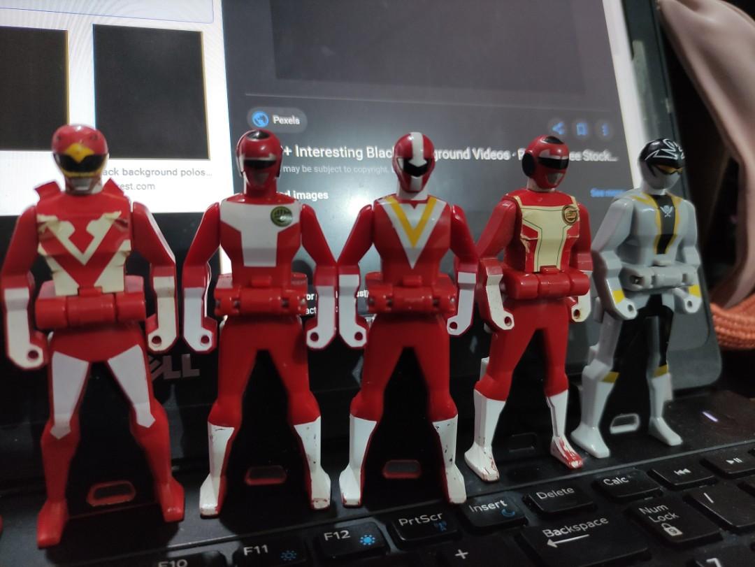 7pcs Gokaiger Sentai Ranger Keys Figure Set (maskman,jetman,turboranger ...