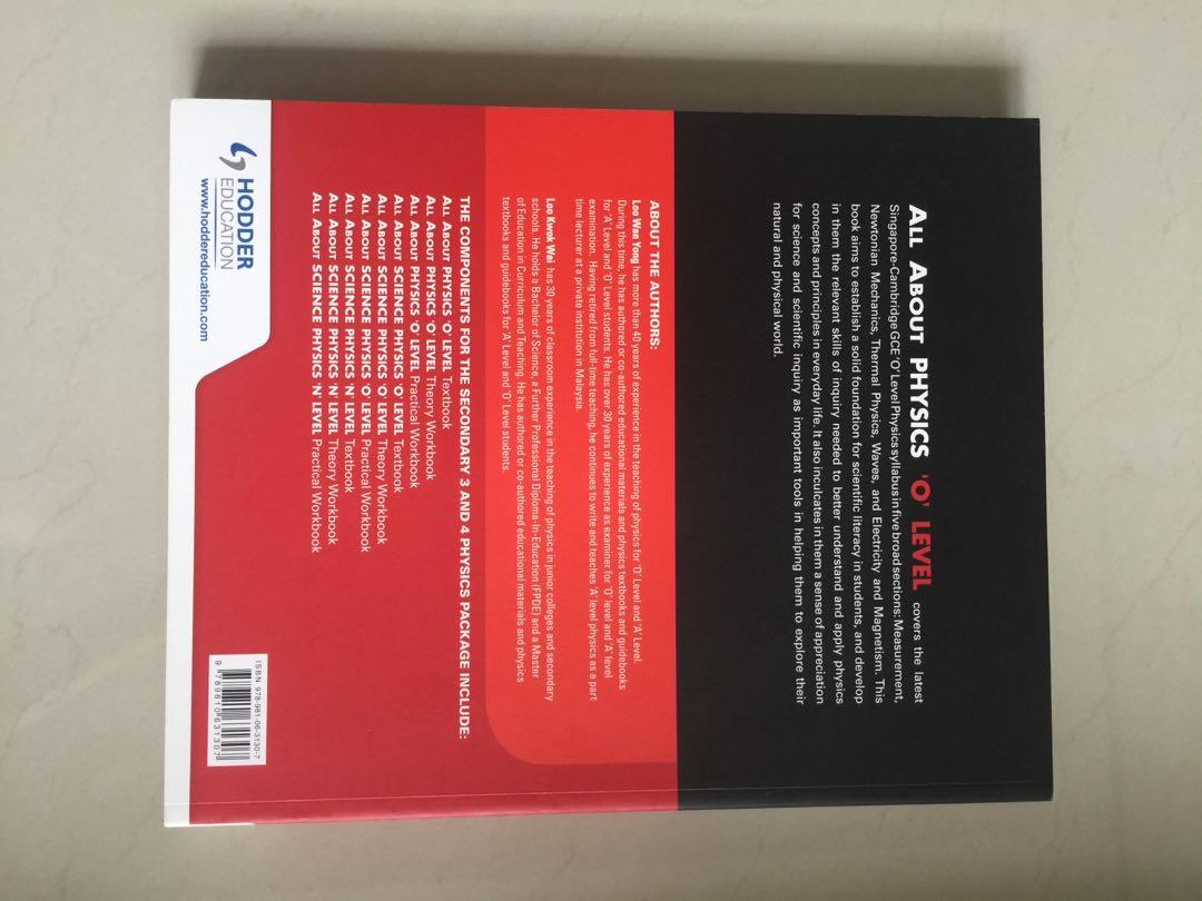 All About Physics ‘O’ Levels by Hodder Education Pure Science Textbook ...