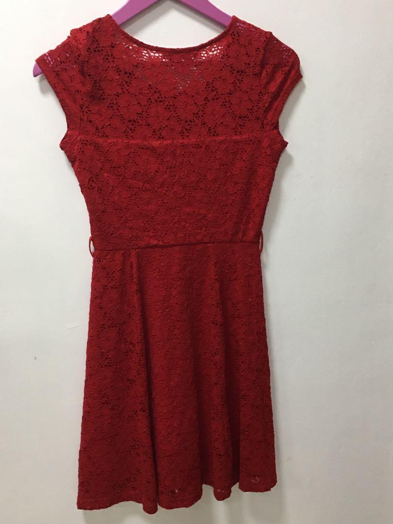 Authentic New Look Red Dress, Women's Fashion, Dresses & Sets, Dresses ...