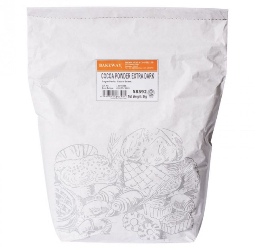 Bakeway Extra Dark Cocoa Powder 5kg (opened), Food & Drinks, Packaged ...