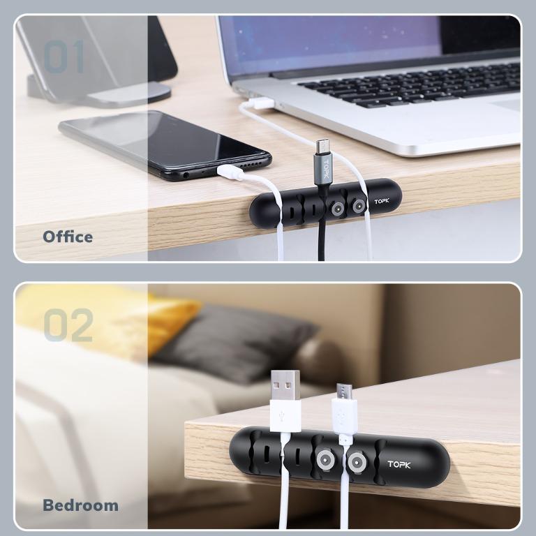Cable Organiser Tidy Magnetic Cables Plugs Messy Cables Organizer ...