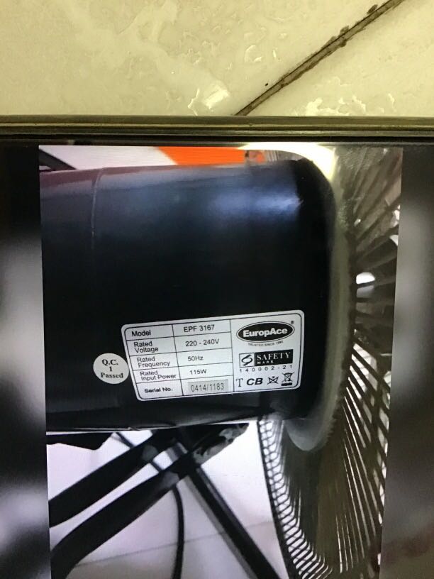 EuropAce fan twin Turbo Power Fan, Furniture, Others on Carousell