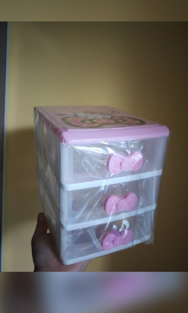 Hello Kitty Plastic Drawers 3 Tier, Furniture & Home Living, Home ...
