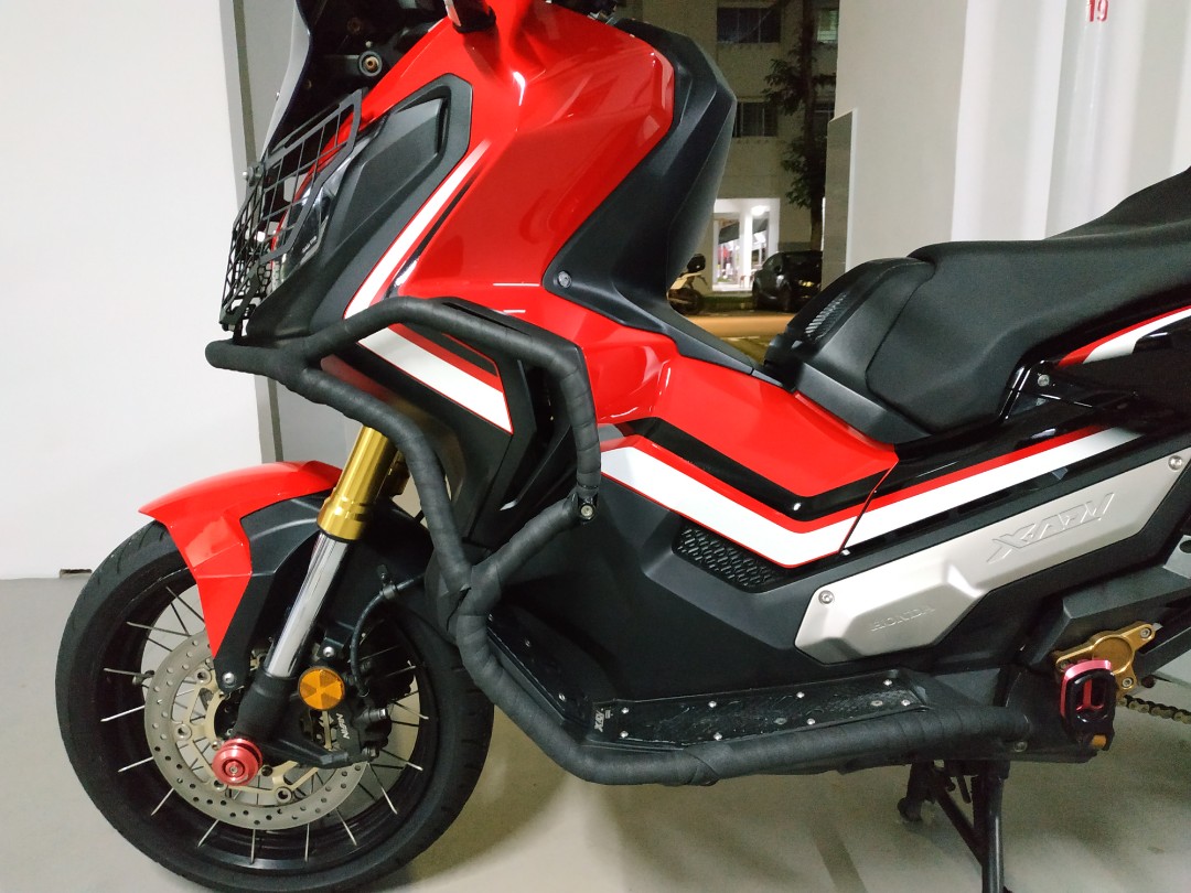 Honda Xadv Crash Bar Wrapping Full Black, Motorcycles, Motorcycle ...