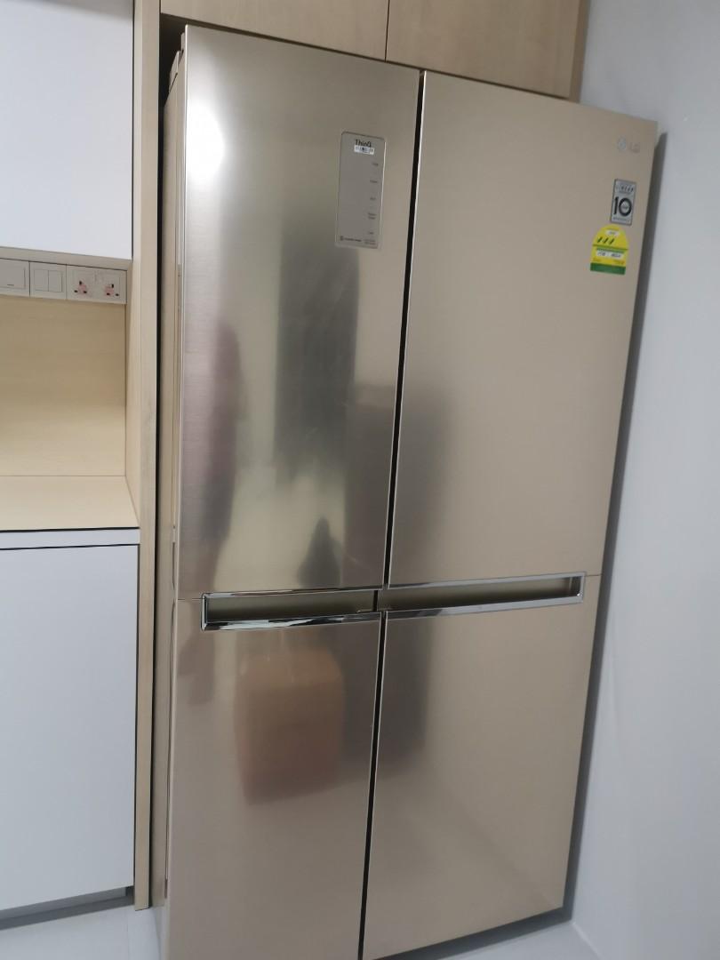 LG side by side fridge in Gold, TV & Home Appliances, Kitchen ...
