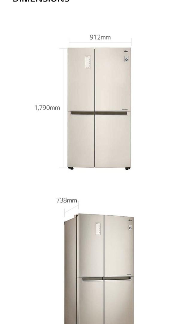 LG side by side fridge in Gold, TV & Home Appliances, Kitchen ...