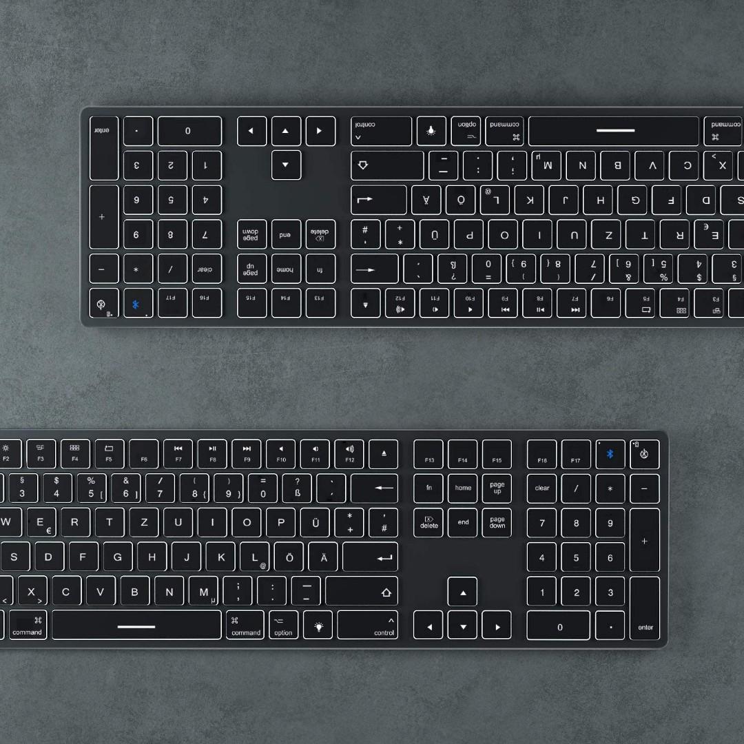 (M2533) Jelly Comb Bluetooth Backlit Keyboard, Multi Devices Wireless ...