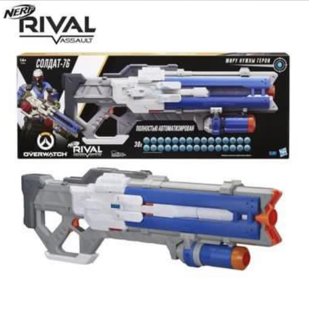 Nerf Overwatch Soldier 76 Rival Blaster - fully motorised, Lights ...