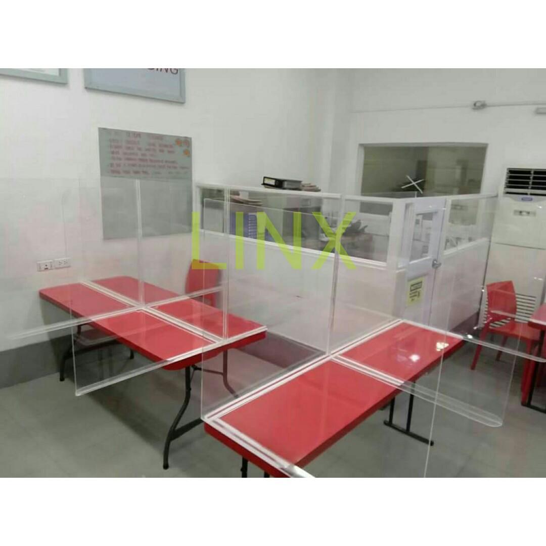 PLASTIC ACRYLIC OFFICE BARRIER PARTITION WORKSTATION, Furniture & Home ...