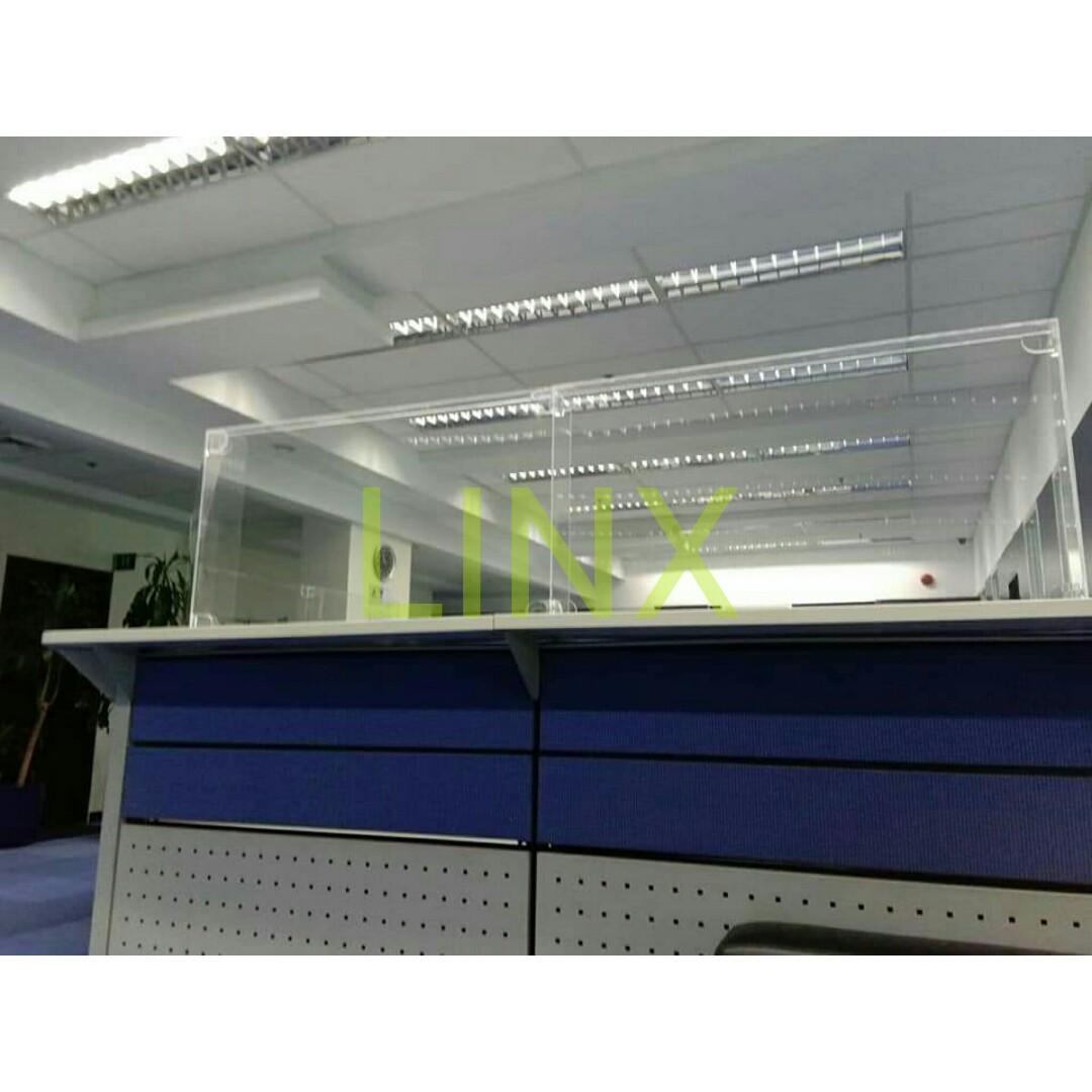 PLASTIC ACRYLIC OFFICE BARRIER PARTITION WORKSTATION, Furniture & Home ...