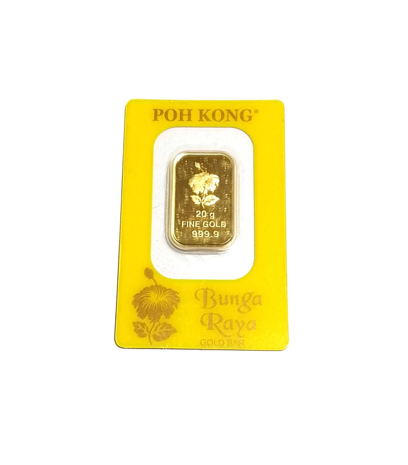 Poh Kong 20g 999.9 Gold Bar (2 pcs), Women's Fashion, Jewelry ...