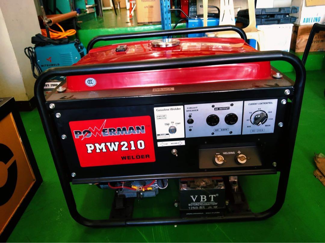 POWERMAN GASOLINE WELDING GENERATOR PMW210, Commercial & Industrial ...