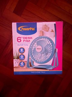 Powerpac 6” Desk Fan - 2 pin version , Furniture & Home Living ...