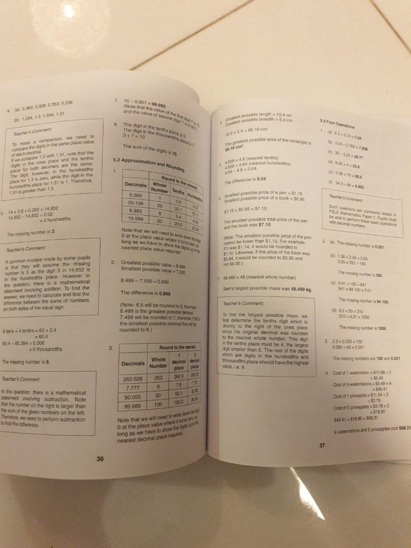 PSLE Math Workbook Series, Hobbies & Toys, Books & Magazines ...