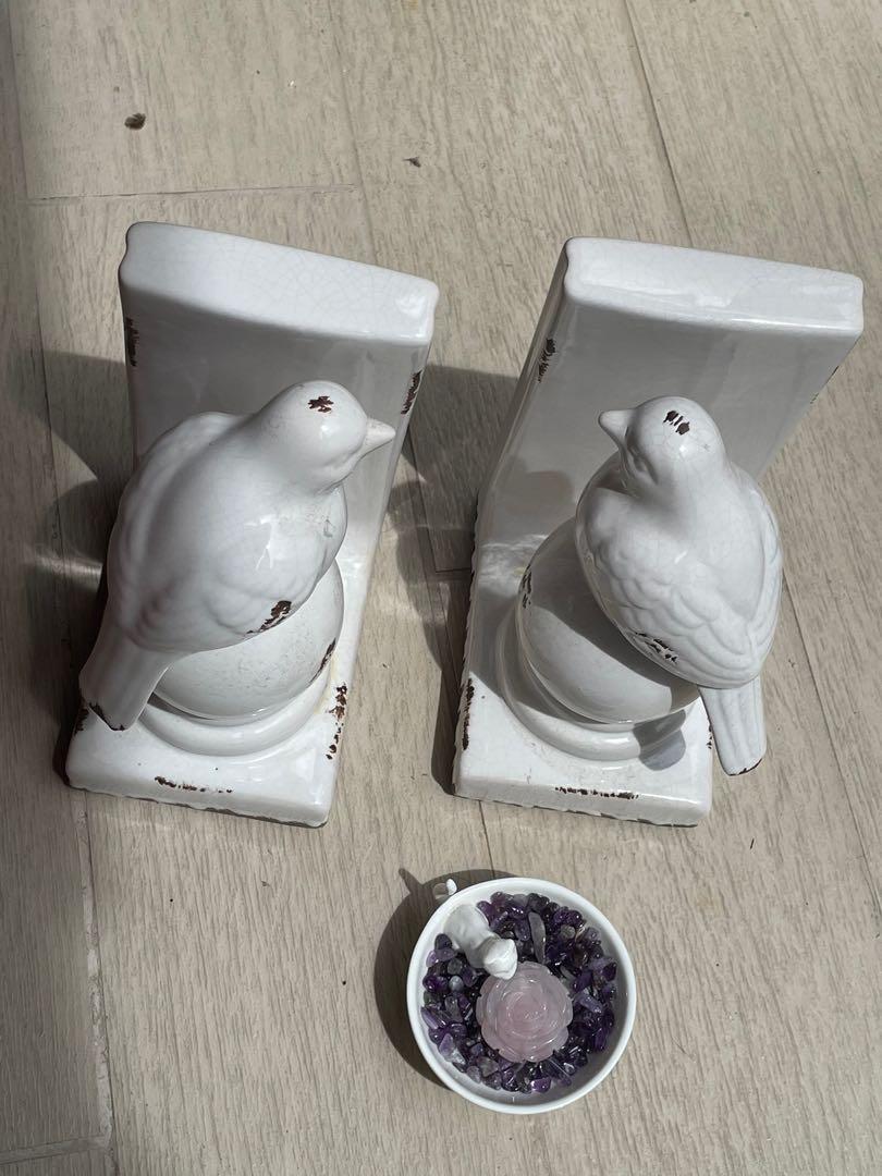 Rustic dove bookends, Furniture & Home Living, Kitchenware & Tableware ...