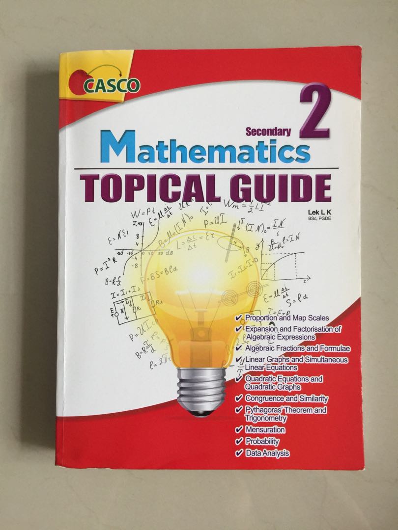 Sec 2 Math Topical Guide by Casco Secondary Assessment Book, Hobbies ...