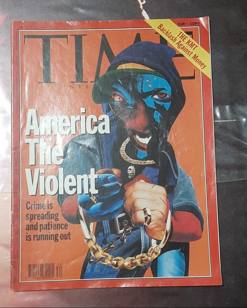 August 23, 1993 Time International Magazine America The Violent ...
