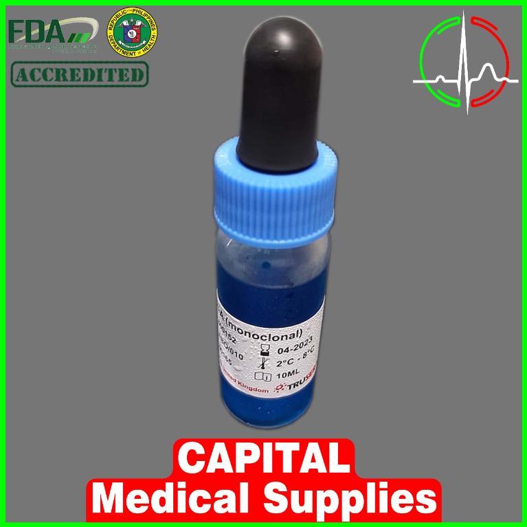 Trusera, Anti A and B Monoclonal ABO Blood Grouping Reagent, 10 ml ISET ...