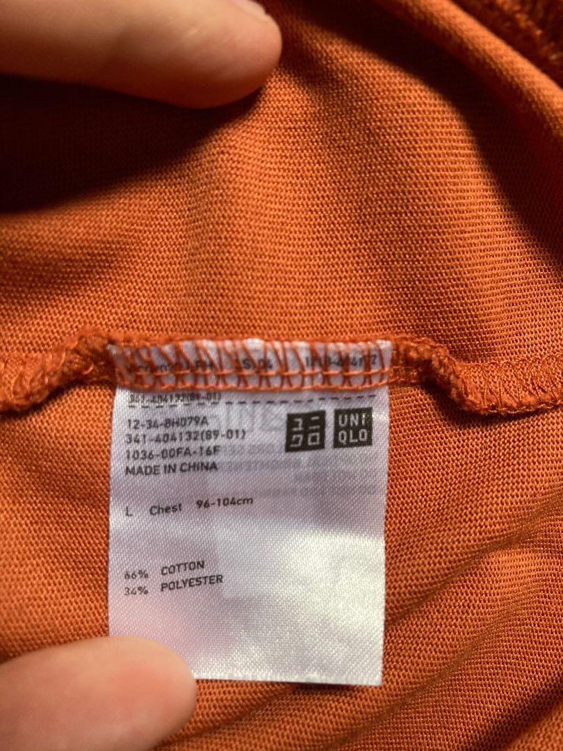 Uniqlo Plain Dark Orange Shirt, Men's Fashion, Tops & Sets, Tshirts ...