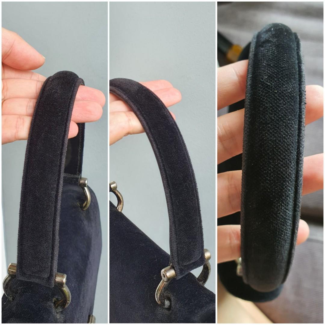 Vintage Celine velvet double flap Kelly, Luxury, Bags & Wallets on ...