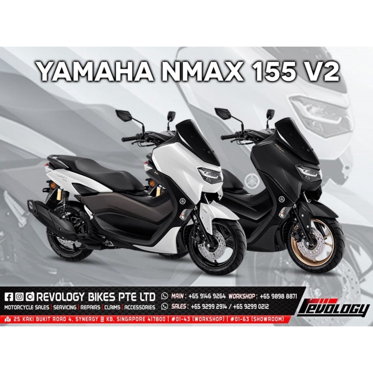 YAMAHA NMAX155 MILKY WHITE / MATTE BLACK NMAX 155, Motorcycles ...