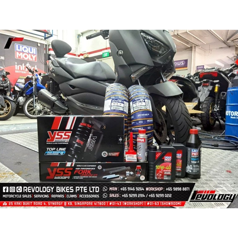 YAMAHA XMAX YSS SUSPENSION & FRONT FORK KIT, Motorcycles, Motorcycle ...