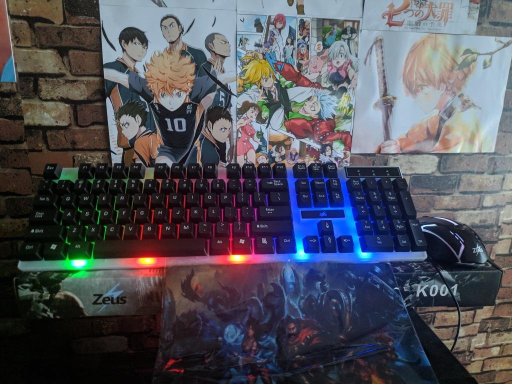 Zeus Combo Gamer with LED backlight (keyboard and mouse with free ...