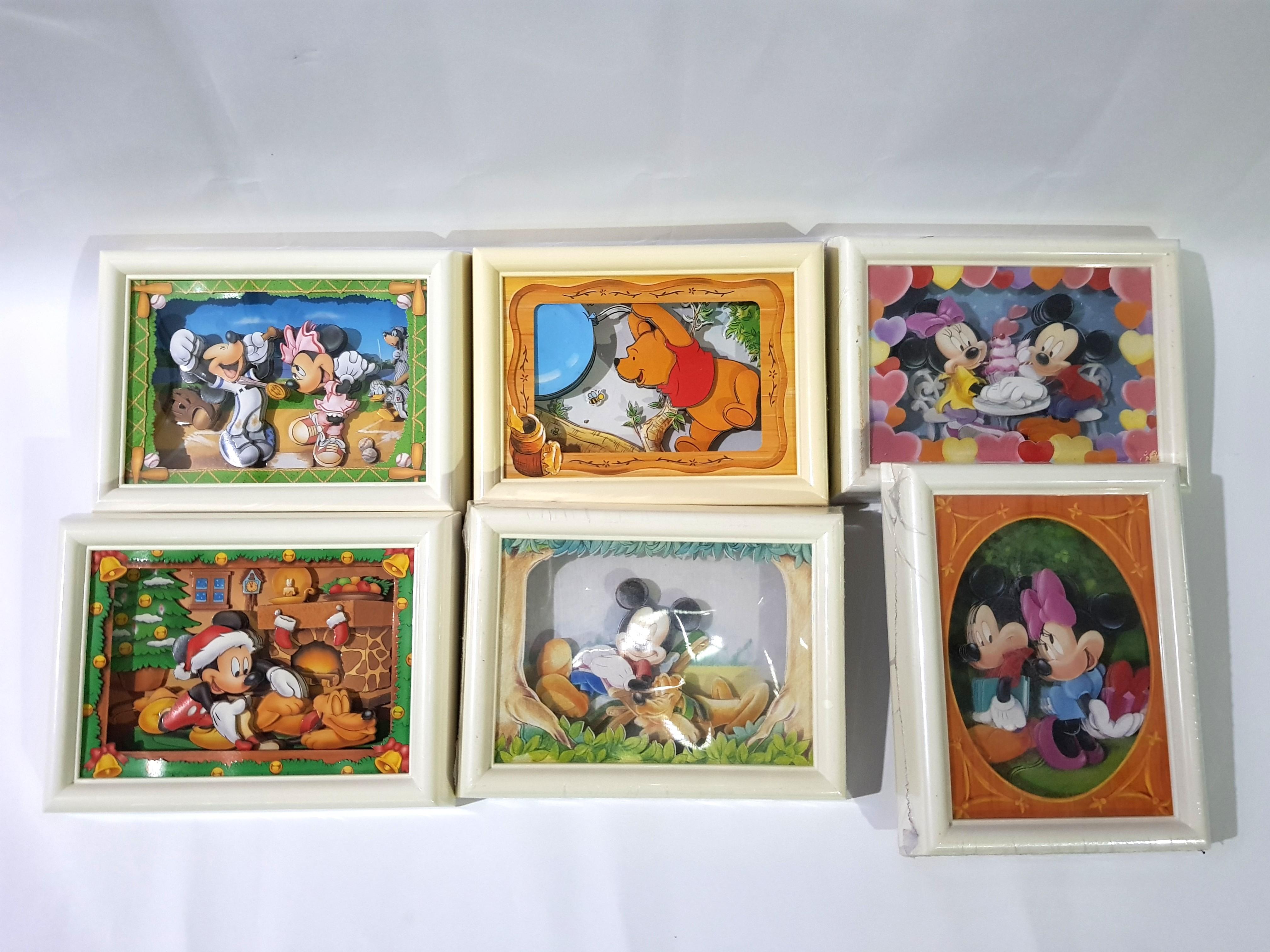 3D Paper Tole completed with frame - Mickey & Goofy, Hobbies & Toys ...