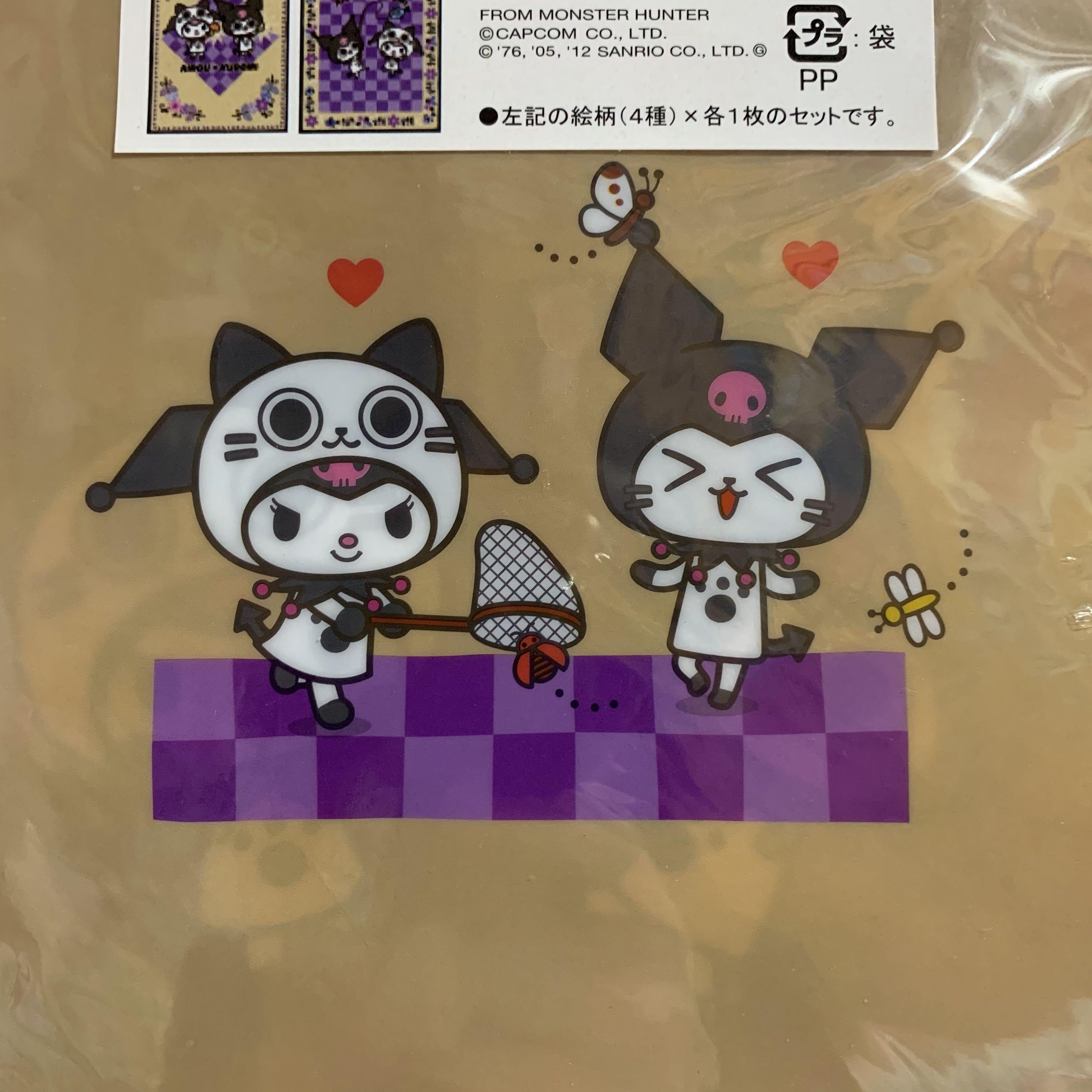 (全新 一套4款不拆 現貨 稀有) Sanrio x Monster Hunter Airou x My Melody Kuromi 一套四款 ...