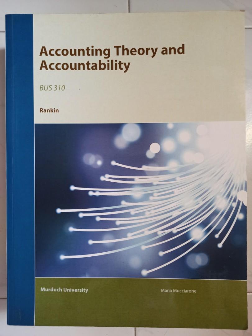 Accounting Theory and Accountability textbook (by Rankin), Hobbies ...