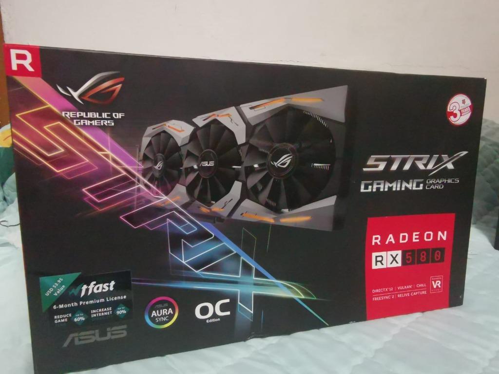ASUS ROG-STRIX-RX580-T8G-GAMING GRAPHIC CARD, Computers & Tech, Parts ...