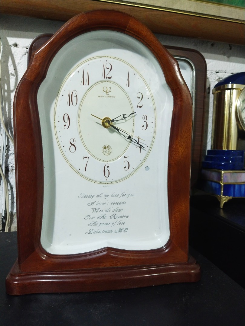 Table Clock Musical (Queen Elizabeth), Furniture & Home Living, Home ...